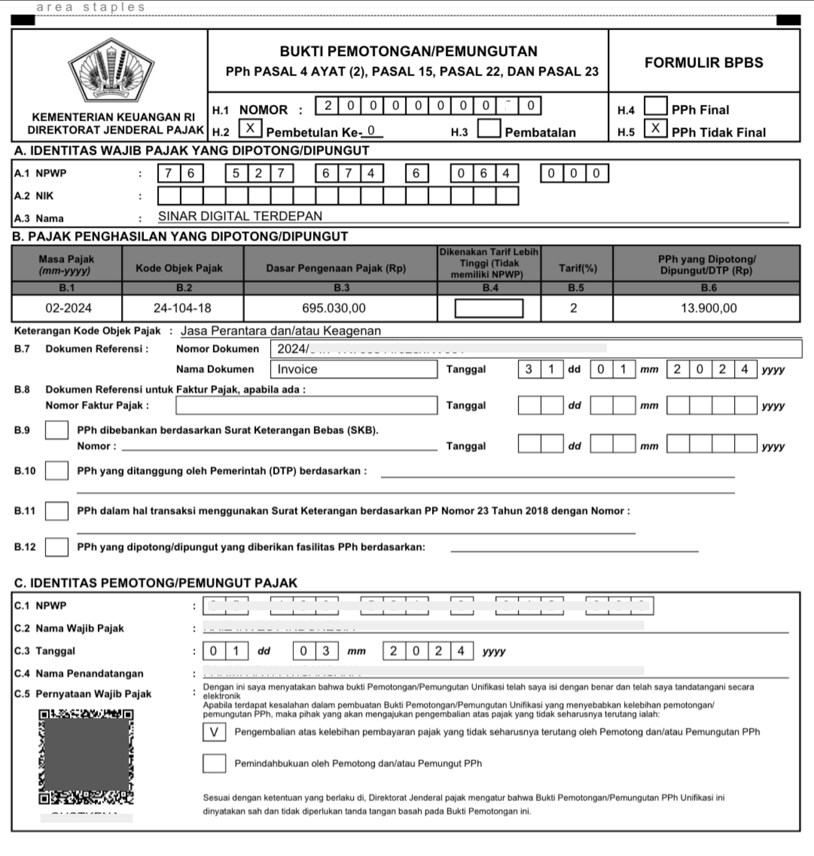 Cara Mengunggah Bukti Pemotongan PPh Pasal 23 melalui Dasbor – Xendit Guide